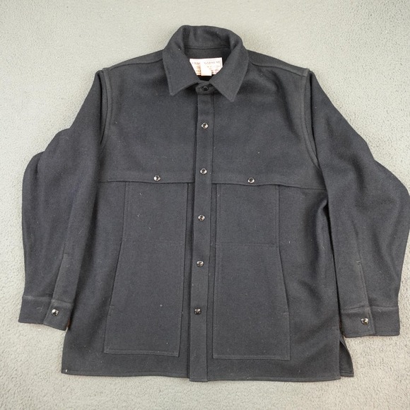 Filson | Jackets & Coats | Vintage Filson Jacket Mens Xl Black Wool ...